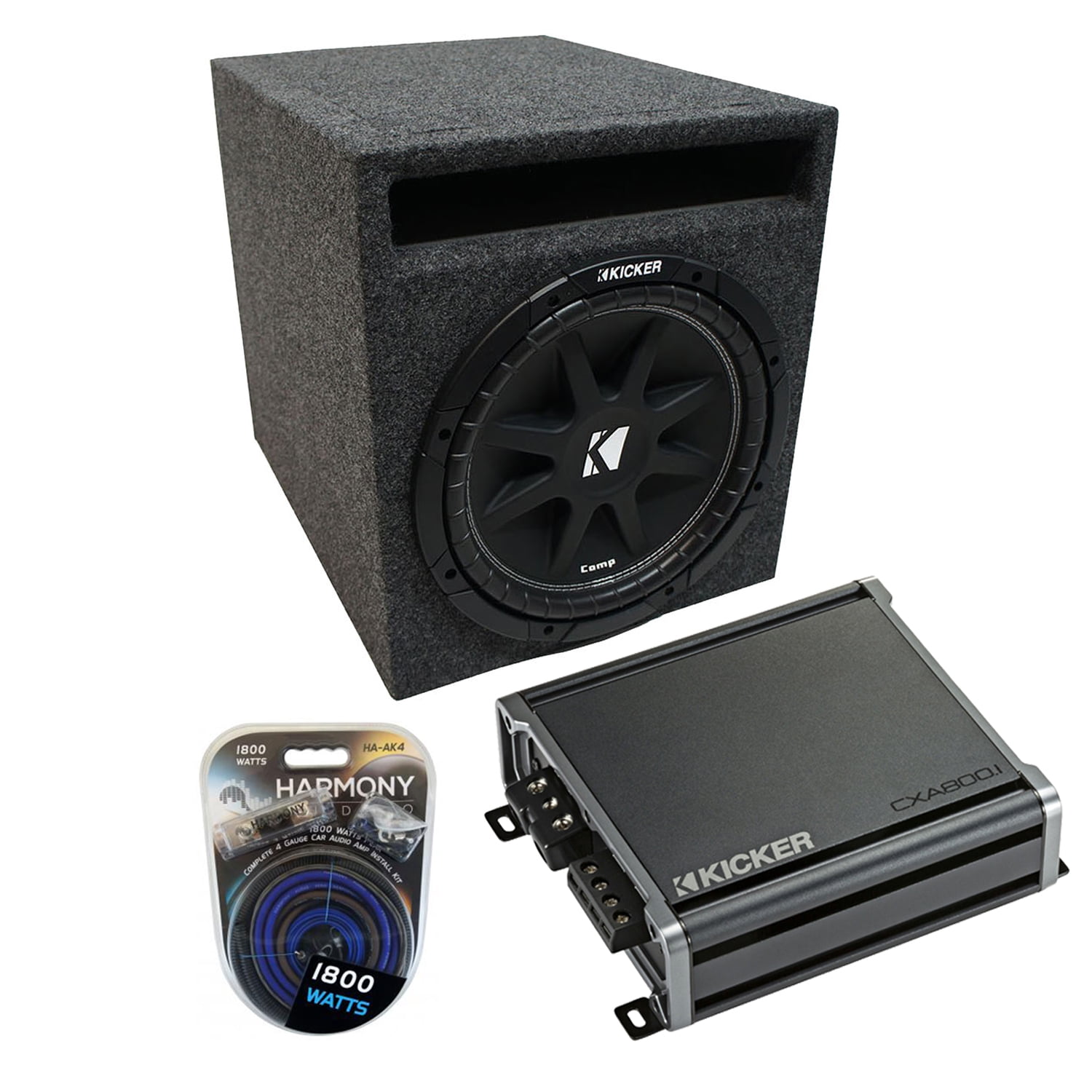 Universal Car Stereo Slotted S Port Single 15" Kicker Comp C15 Sub Box ...