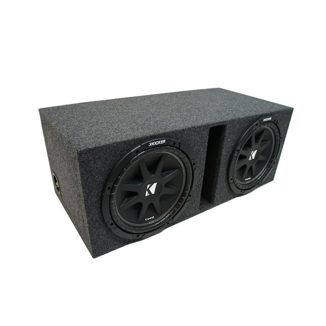 Kicker Universal Car Audio Stereo Dual 10" Comp C10 Sub Box Vented Port ...