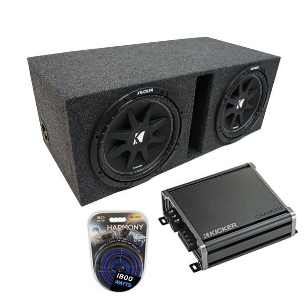 Universal Car Stereo Vented Port Dual 12" Kicker Comp C12 Sub Box ...