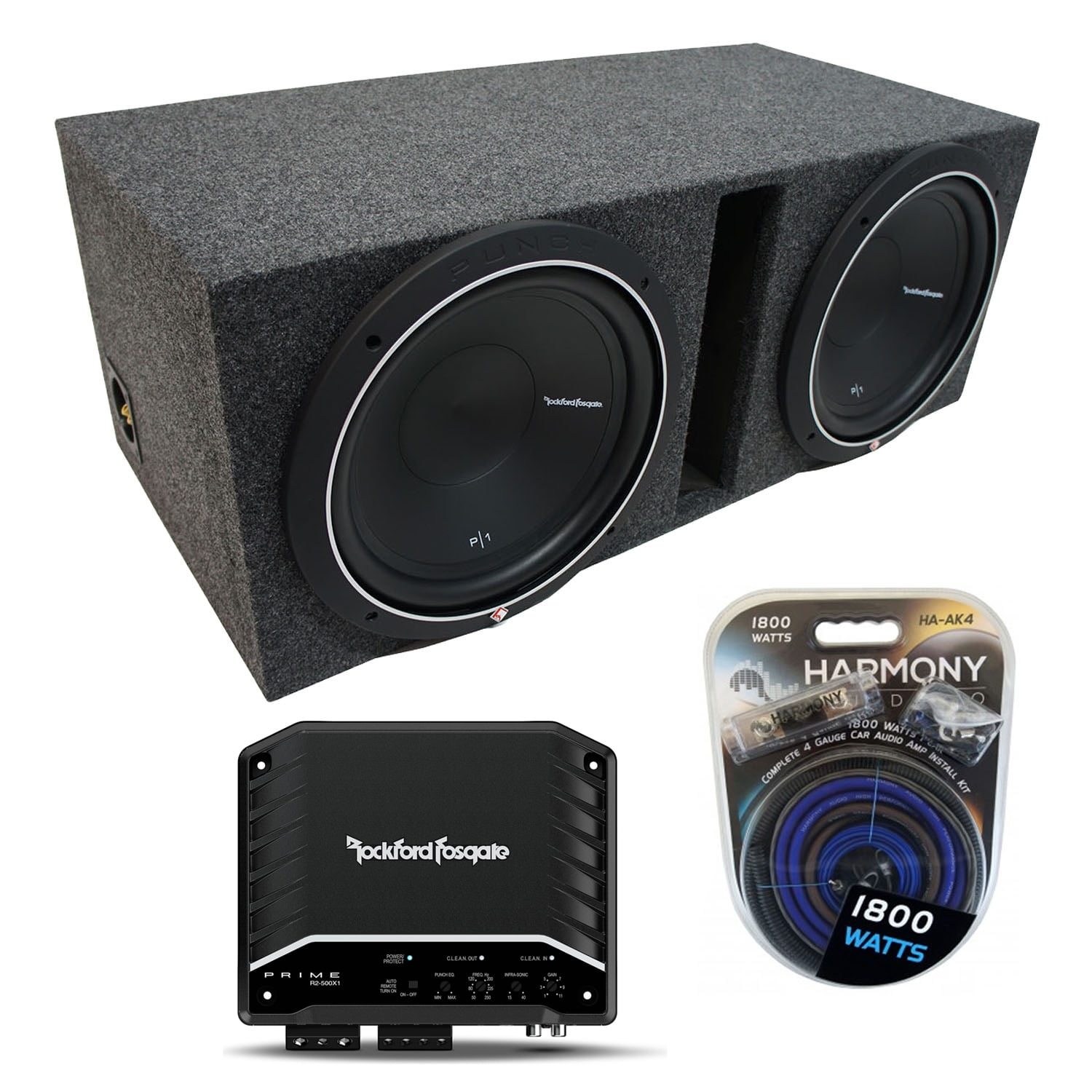 Universal Car Stereo Vented Port Dual 15" Rockford Punch P1S415 Sub Box ...