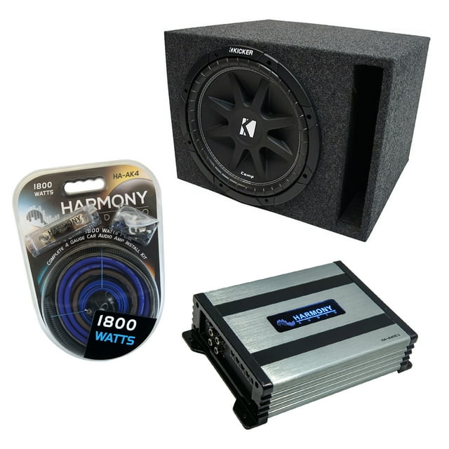 Universal Car Stereo Vented Port Single 10 Kicker Comp C10 Sub Box HA ...