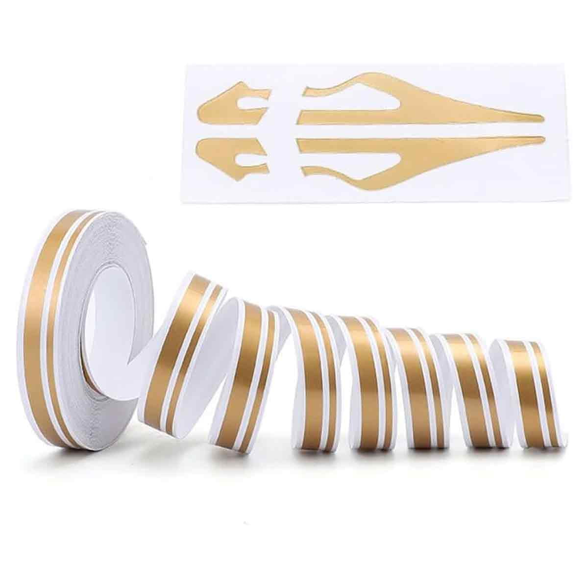Universal Car Striping, Double Line Pin Stripe, Gold, Vinyl Sticker ...