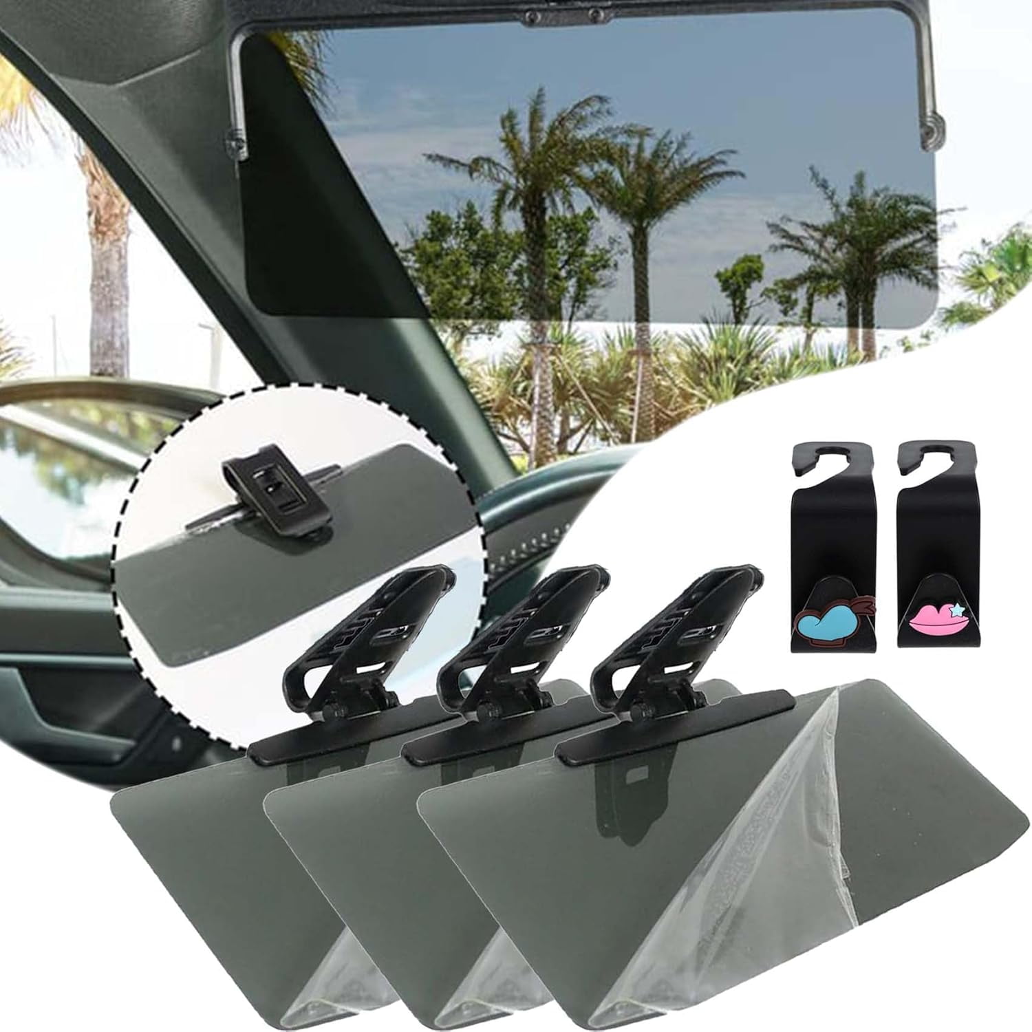 Universal Car Sun Visor with Polarized Glare Protection, Polarized Sun ...