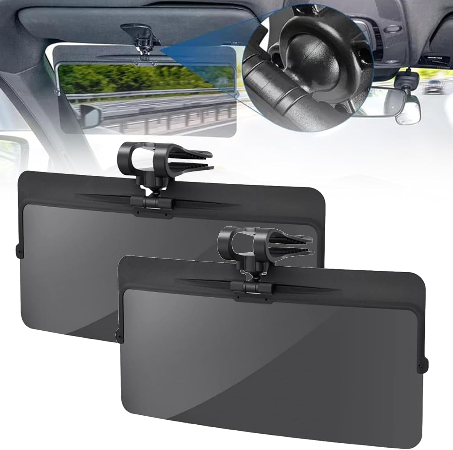 Universal Car Sun Visor with Polarized Glare Protection,Sun Glare ...