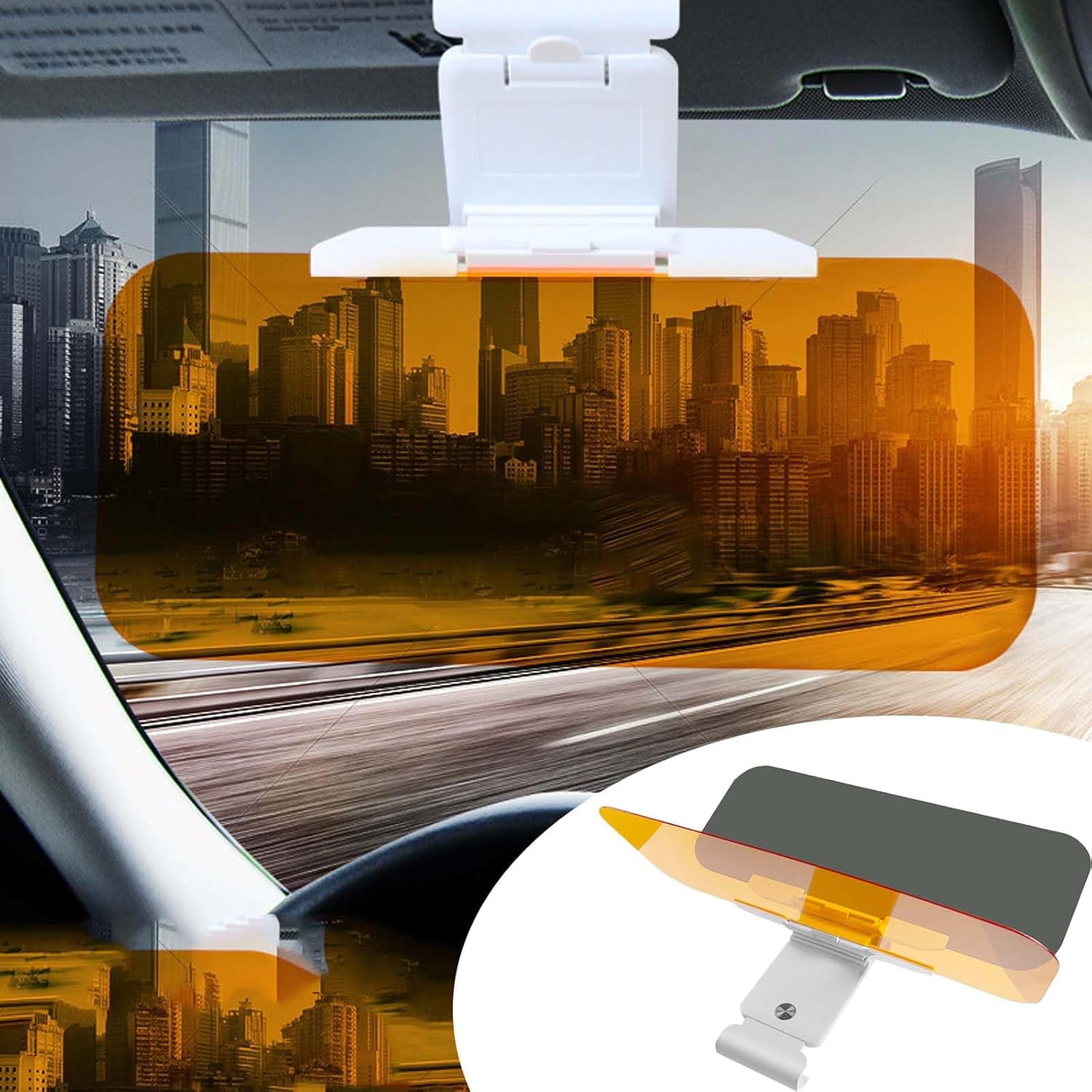 Universal Car Sun Visor with Polarized Glare Protection, Sun Glare ...