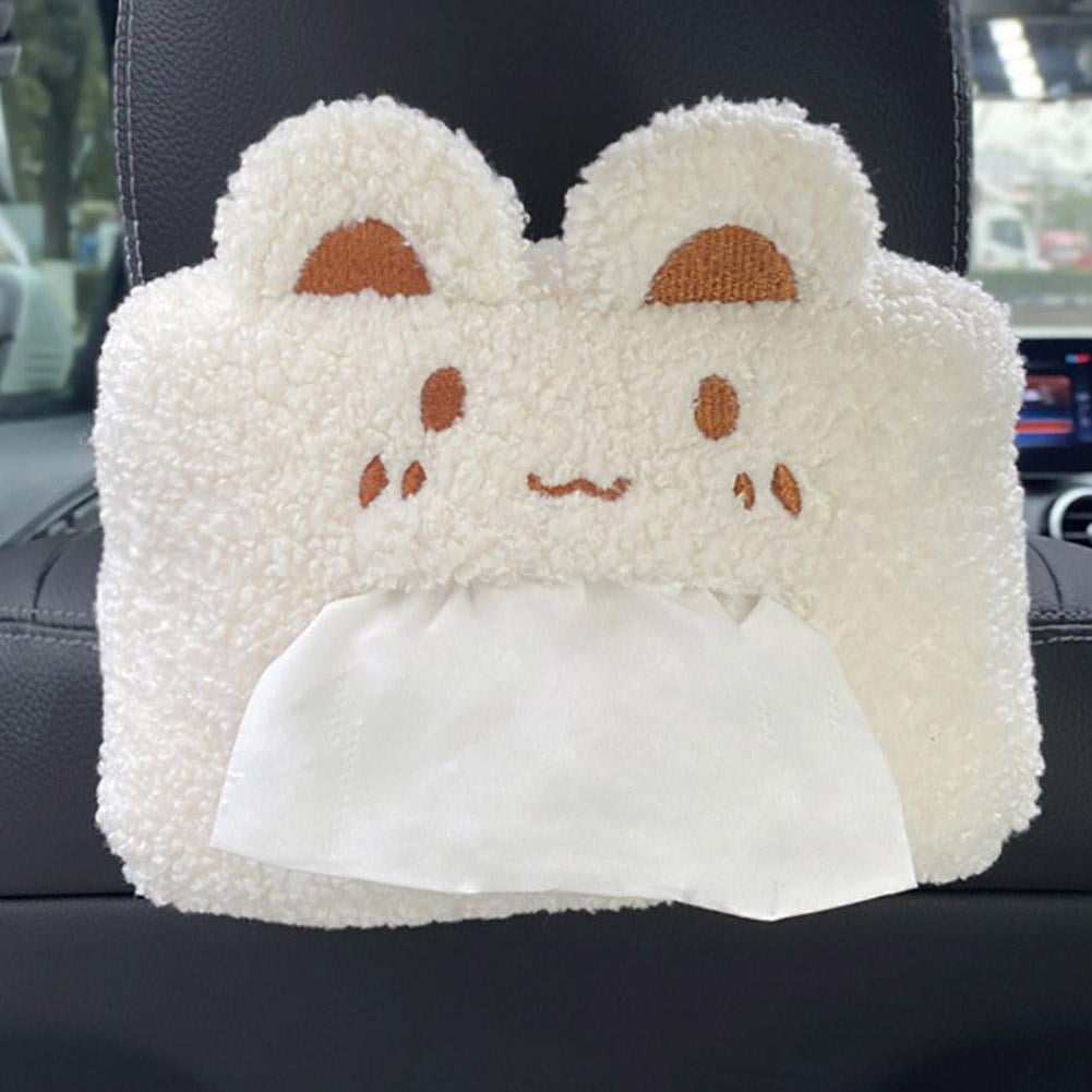 Universal Car Tissue Box Cartoon Plush Car Seat Back Tissue Storage D0 ...