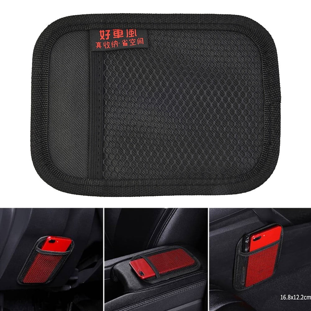 Universal Car Vehicle Stick-up Mesh Net Storage Bag Phone Holder ...