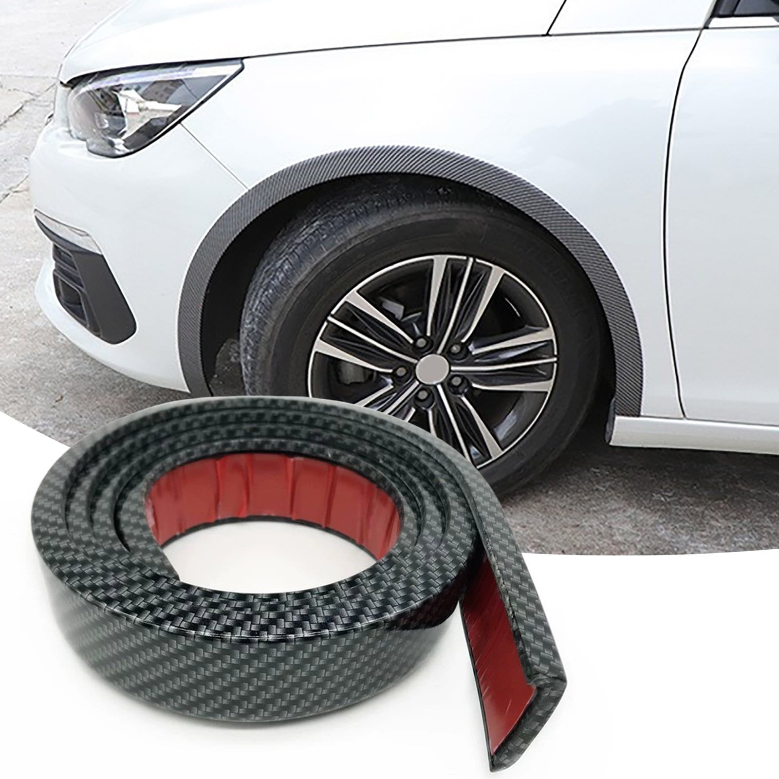 Universal Car Wheel Arch Protector Strip | Carbon Fiber Look | Rubber ...