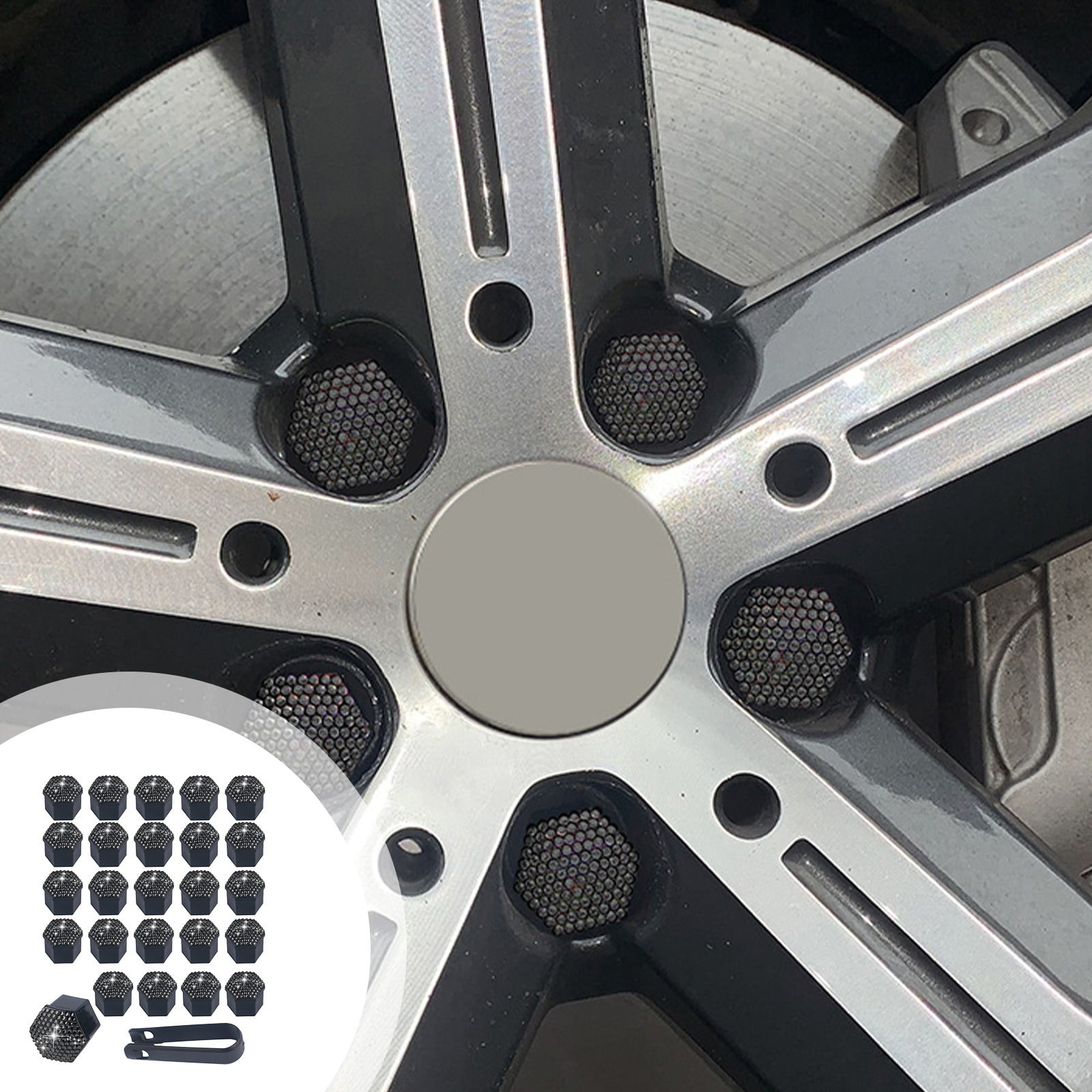 Universal Car Wheel Nut Caps, 20 Pack Hexagonal Plastic Lug Nut Covers ...