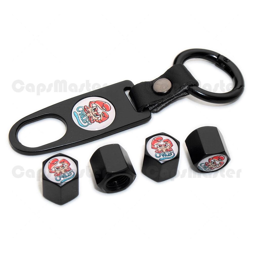 Universal Car Wheel Tire Valve Dust Stem Air Cap + Keychain Zodiac ...