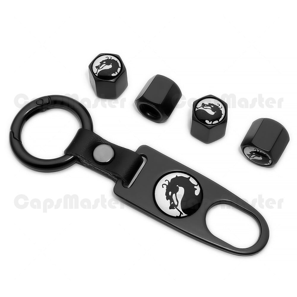 Universal Car Wheels Tire Valve Dust Stem Air Cap Keychain Dragon ...
