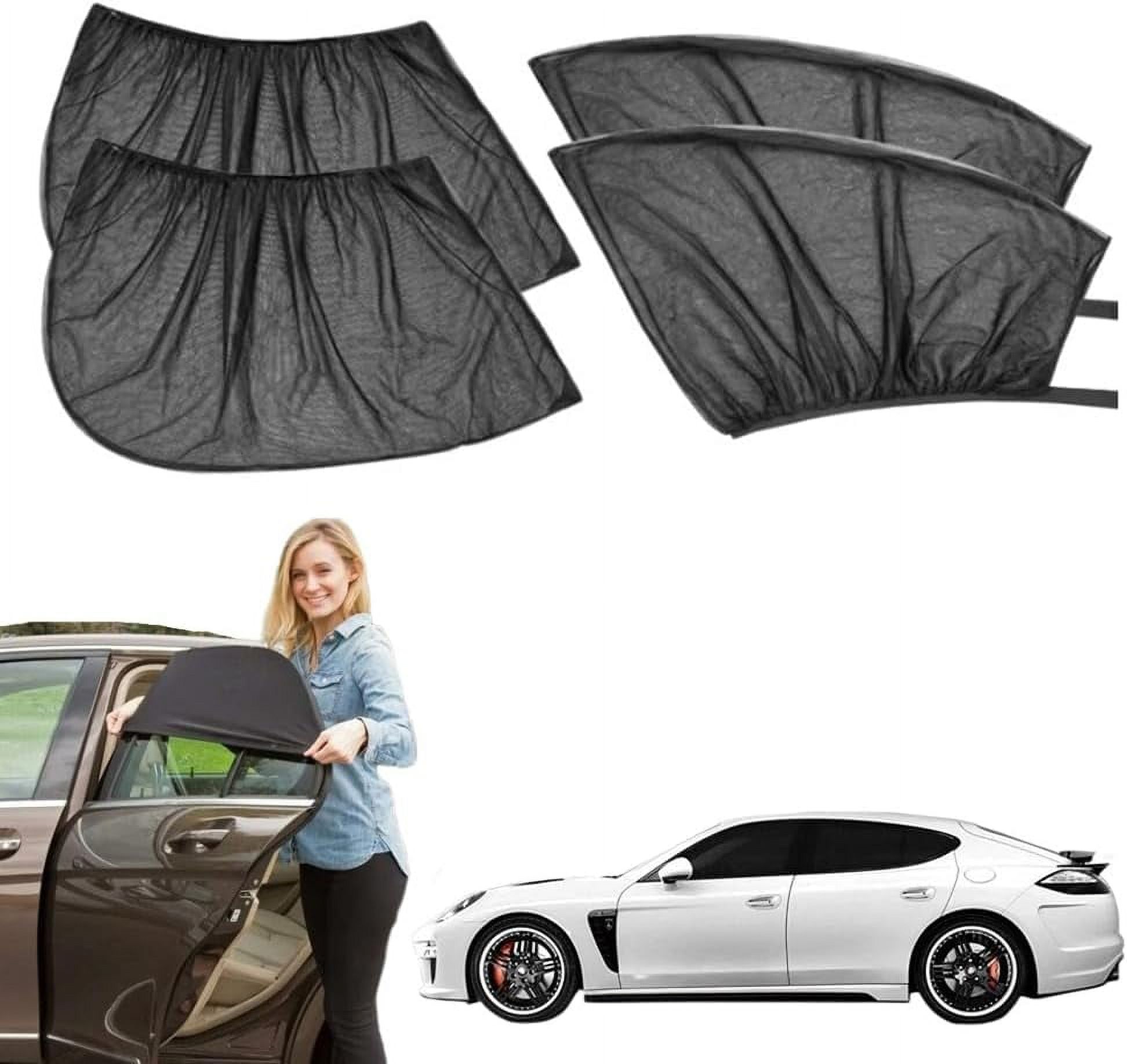 Universal Car Window Screens, Removable Mesh Sun Shades for Side ...