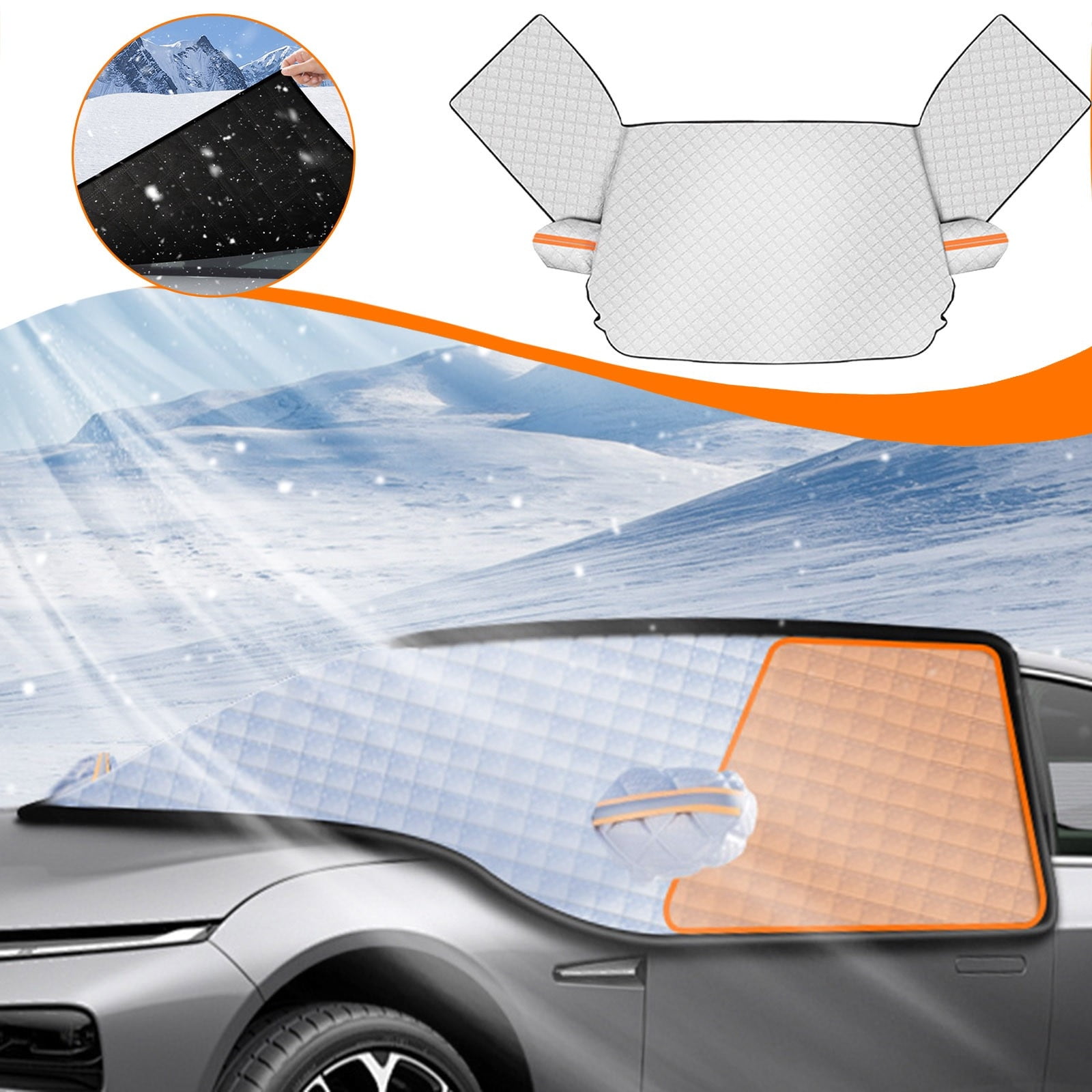 Universal Car Windshield Cover with Side Mirror Protection – Heavy-Duty ...