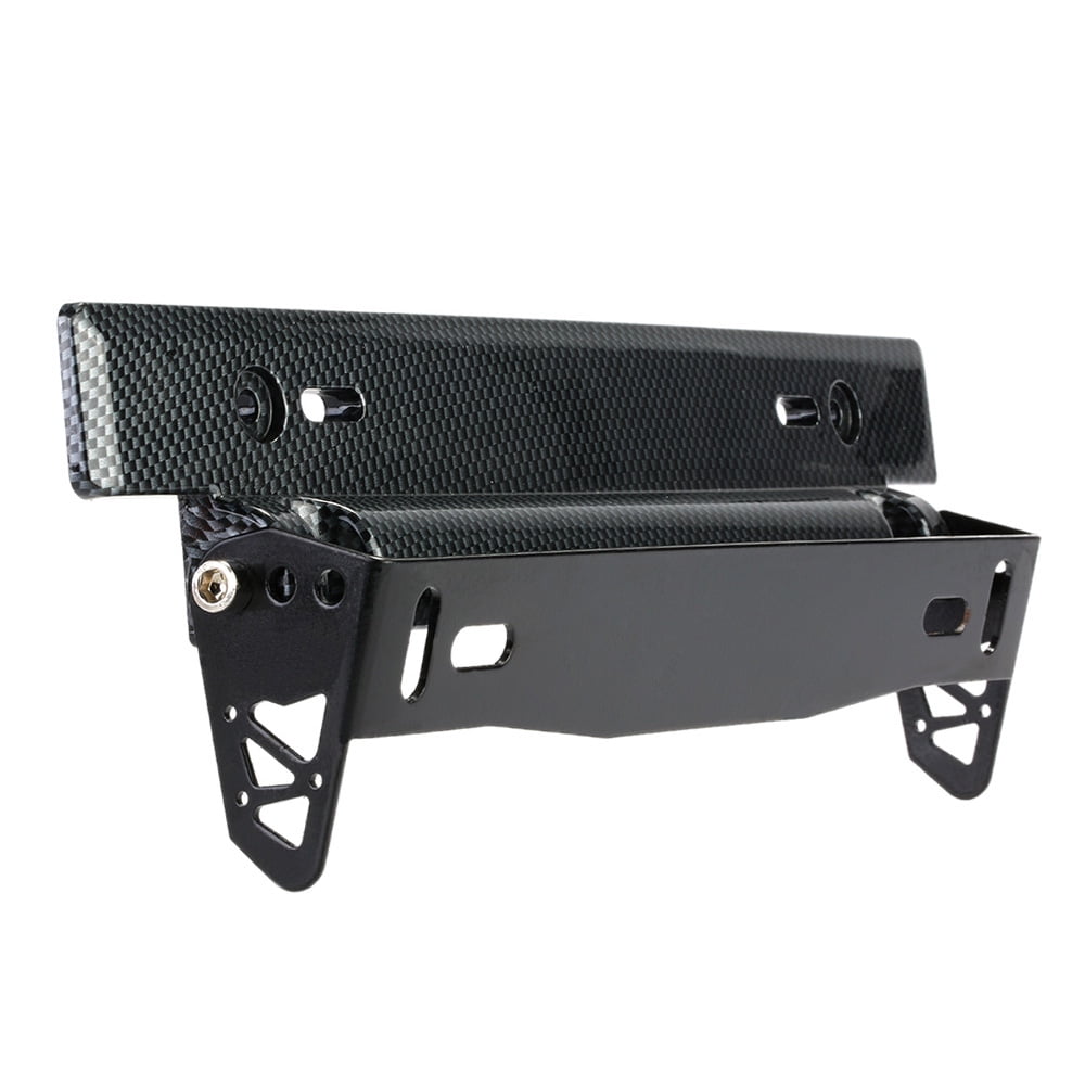Universal Carbon Fiber Look Car License Plate Frame Holder Racing Style ...