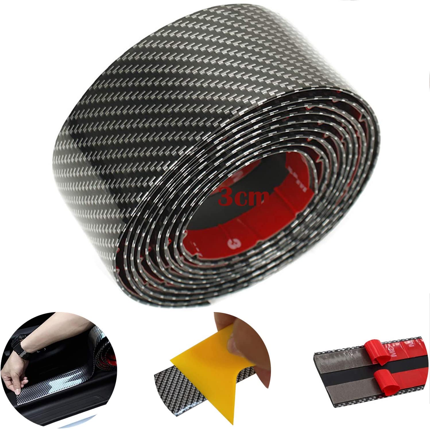 Universal Carbon Fiber Sill Protector Film for Automotive SUV Truck ...