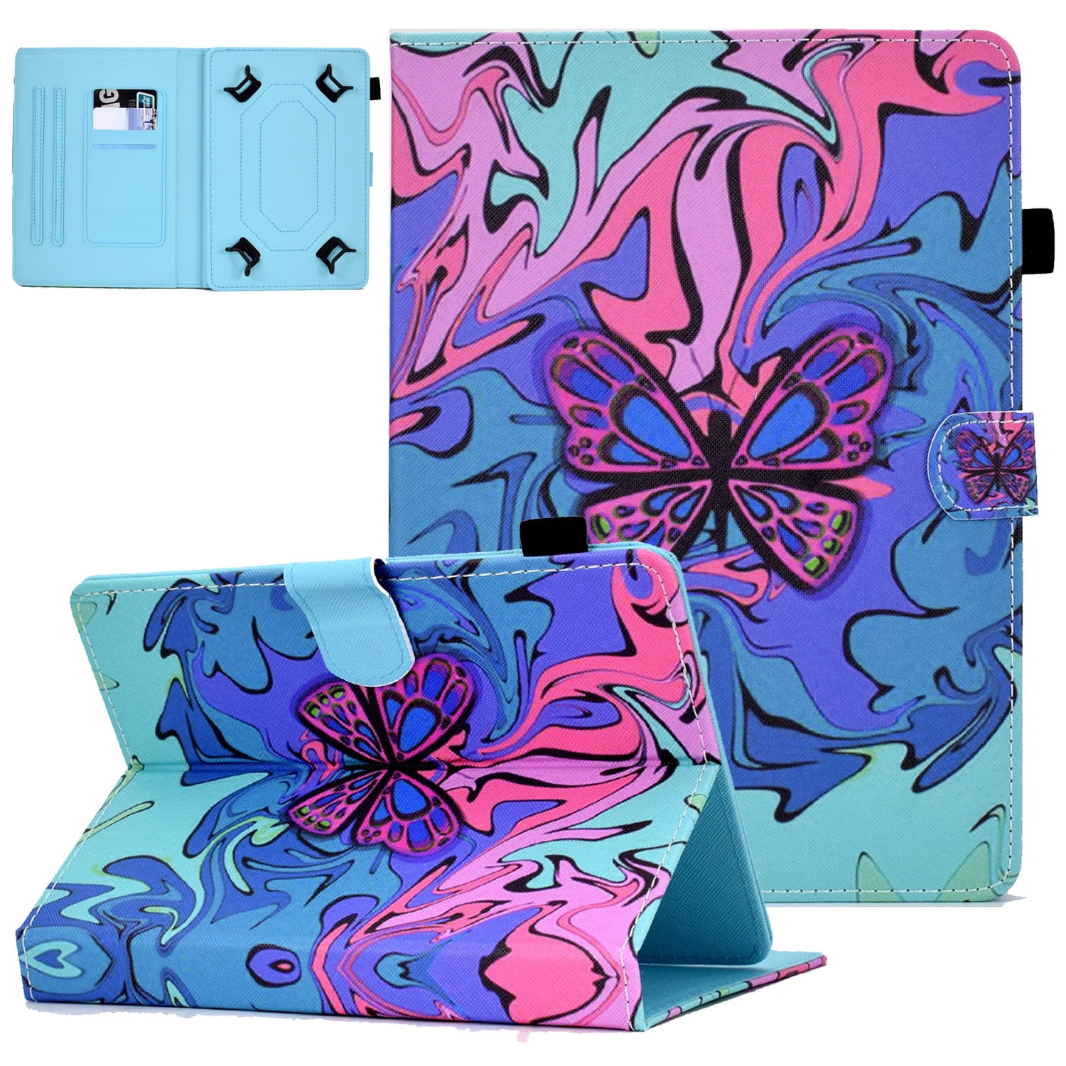 Universal Case for 7 Inch Tablet, Allytech PU Leather Stand Wallet Case ...