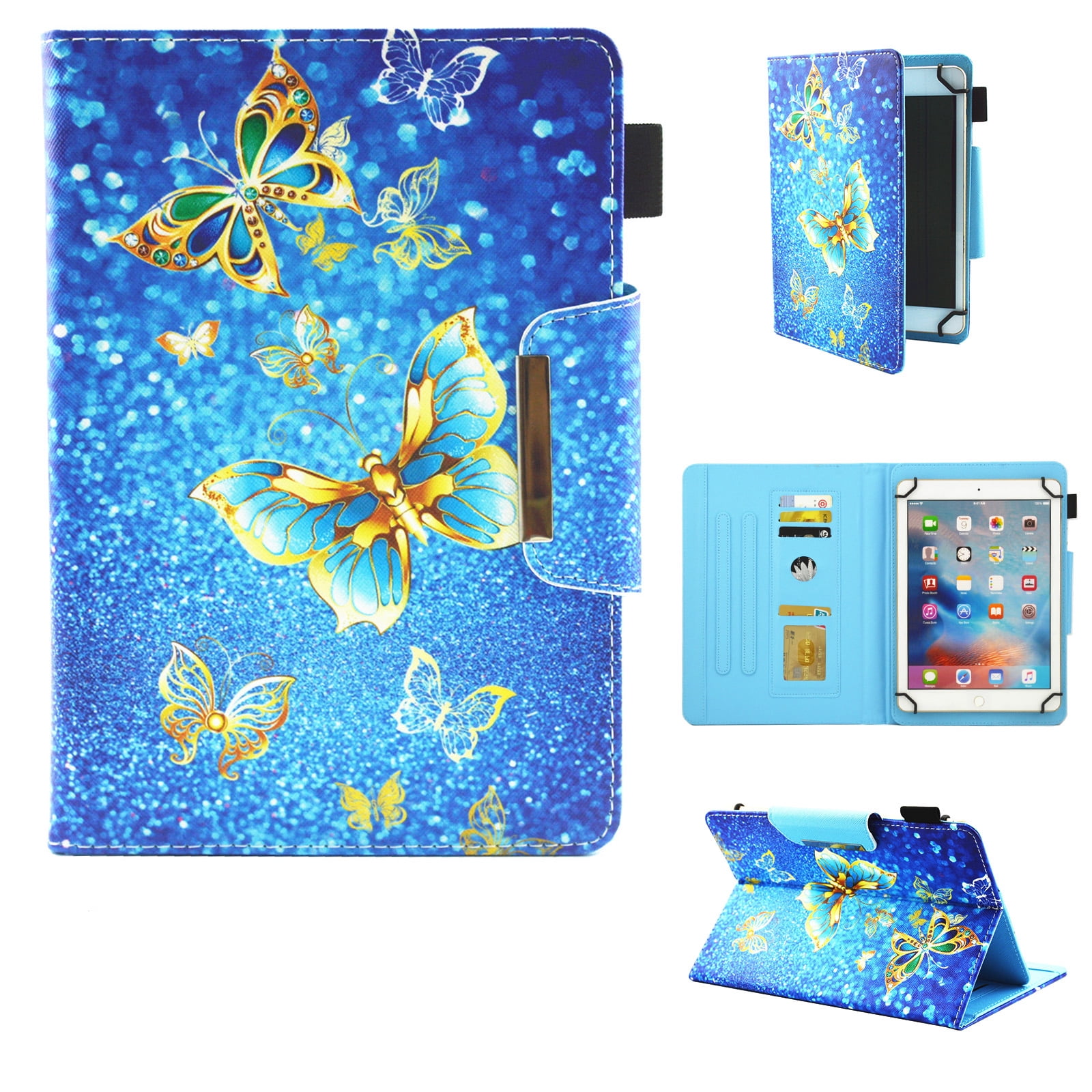 Universal Case for 7 Inch Tablet, Flip Wallet Stand Case for Galaxy Tab ...