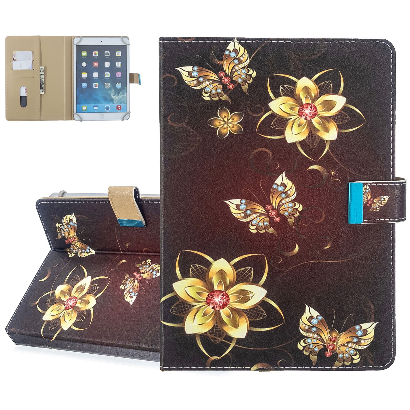 Universal Case for 7 Inch Tablet, Slim Light Weight Cartoon Cute Wallet ...