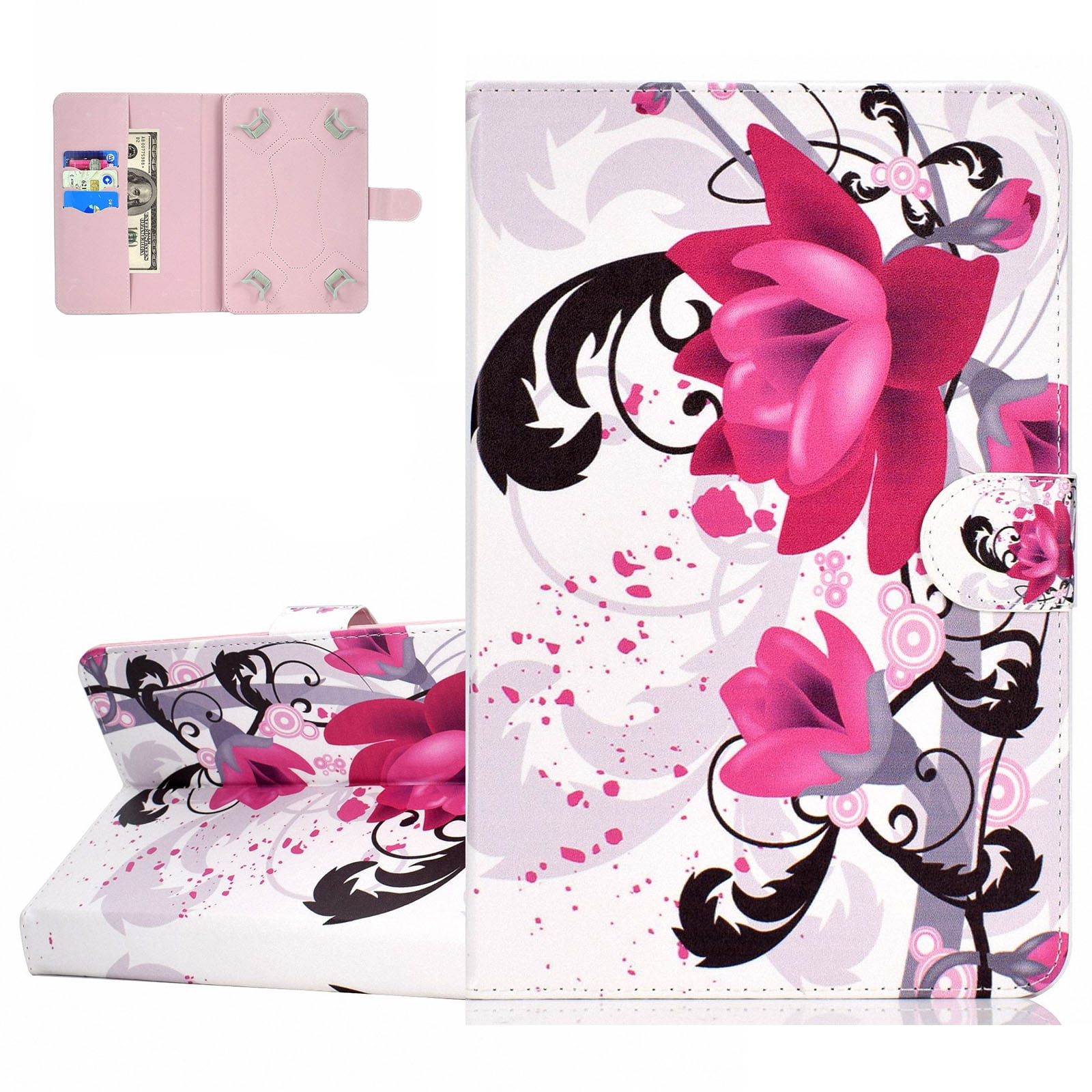 Universal Case for 7 Inch Tablet, Slim Light Weight Wallet Stand Flip ...