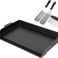 Universal Cast Iron Griddle for Gas Grill with Spatula Set, 23" x 16 ...