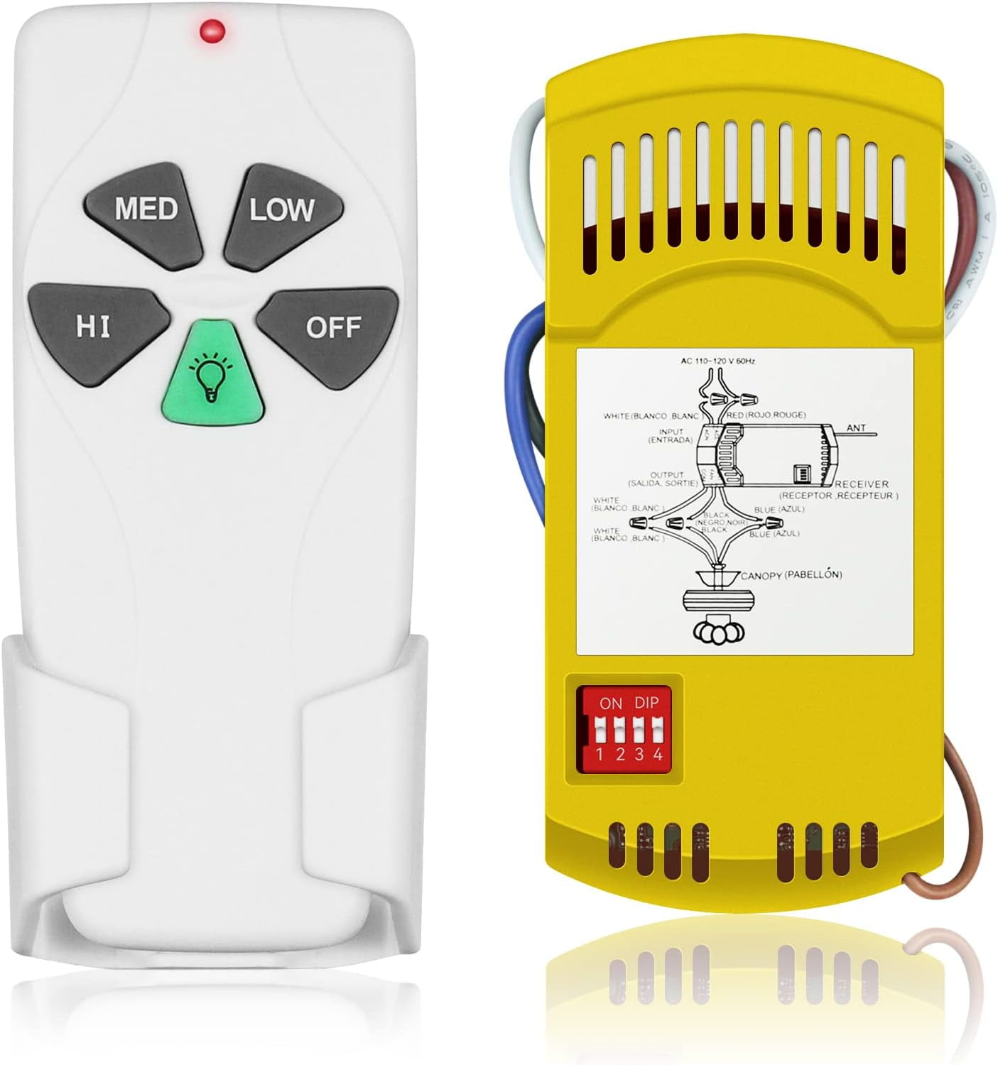 Universal Ceiling Fan Remote Control Kit for Harbor Breeze Hampton Bay ...