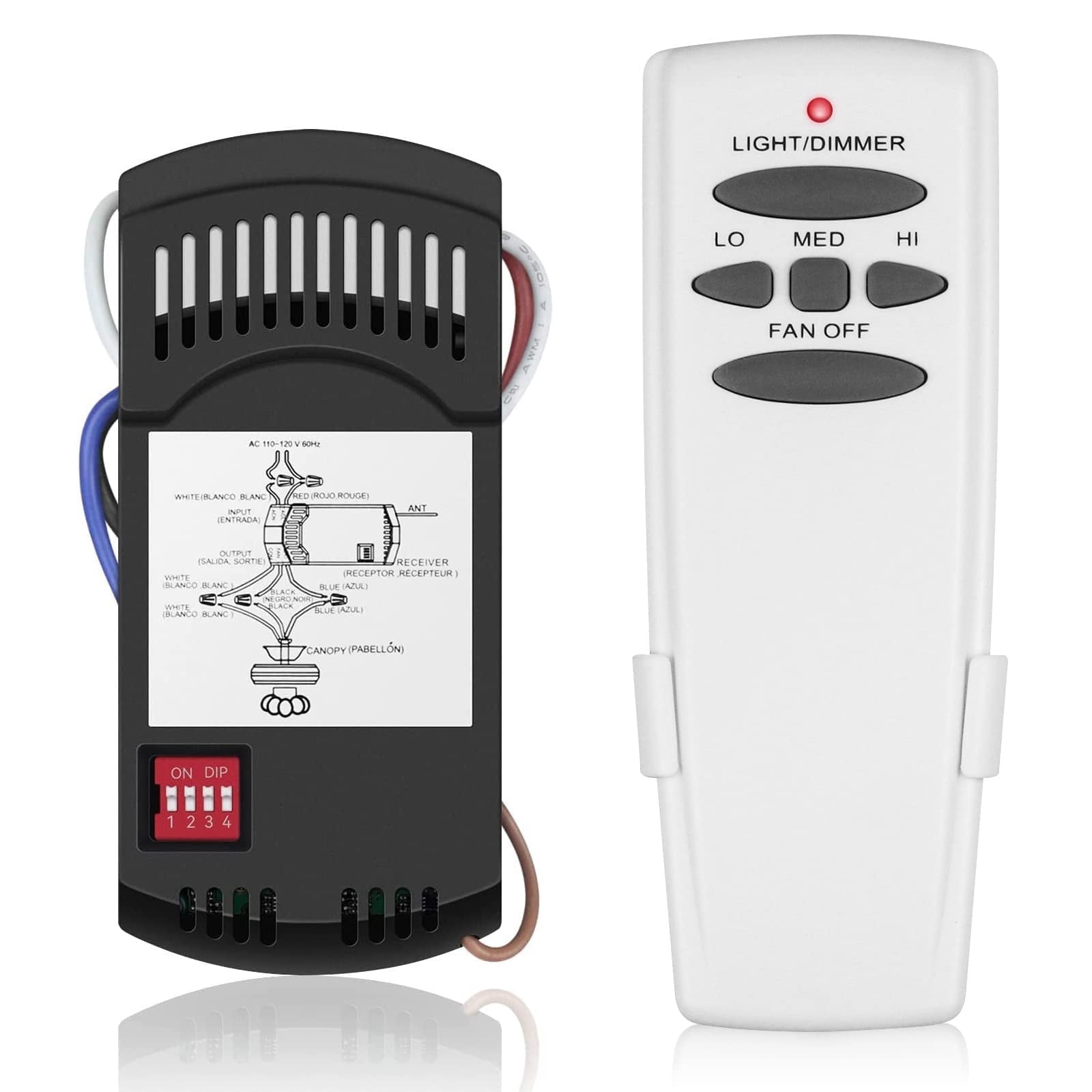 Universal Ceiling Fan Remote Control Kit, Replacement for Hampton Bay ...