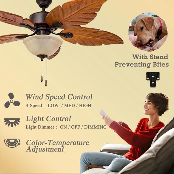 Ceiling Fan Remote Control Kit TX028C-S with 3 Speeds Light Dimmer ...