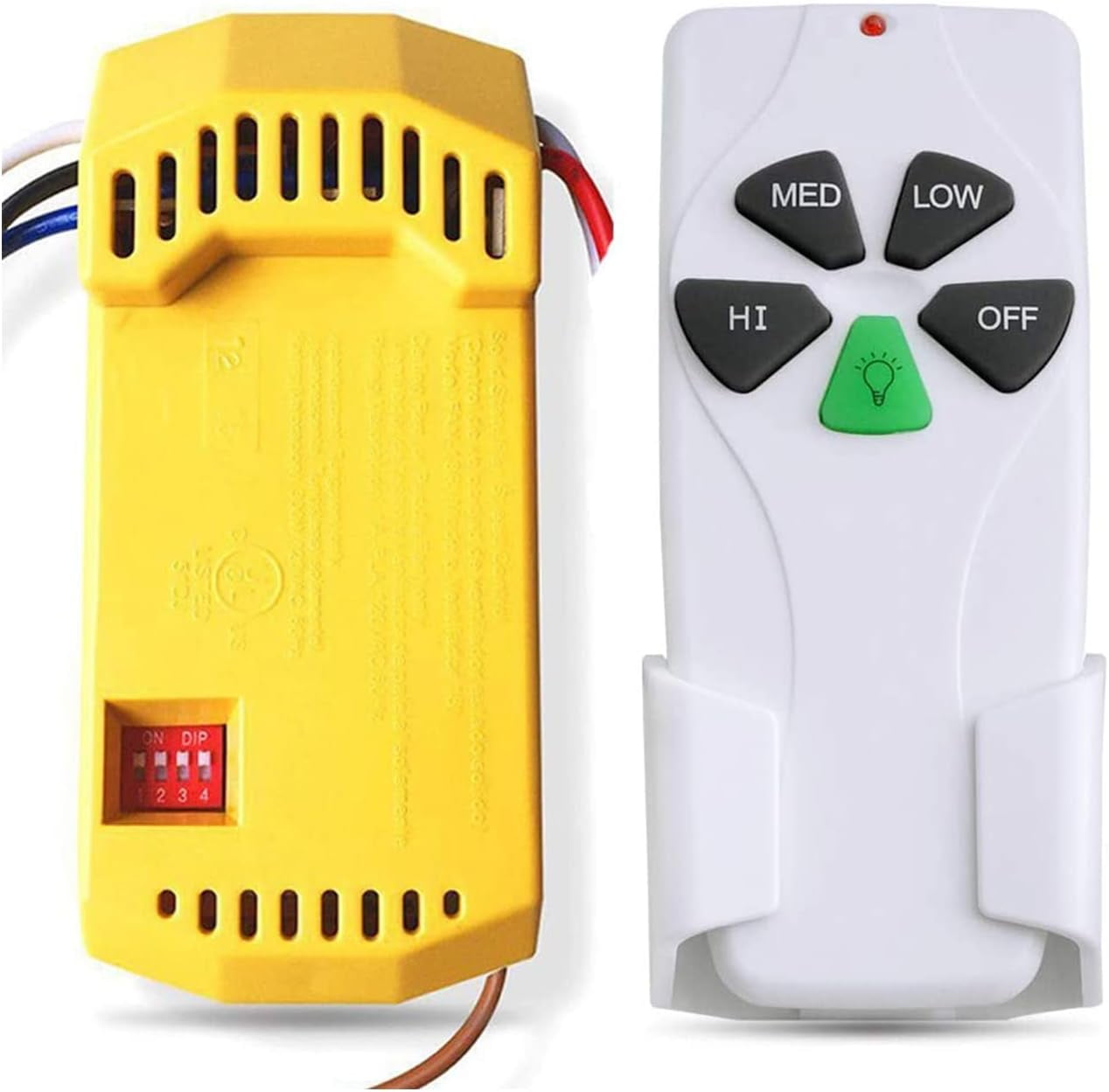 Universal Ceiling Fan Remote Control Kit with Dimmer for 3 Speed AC ...