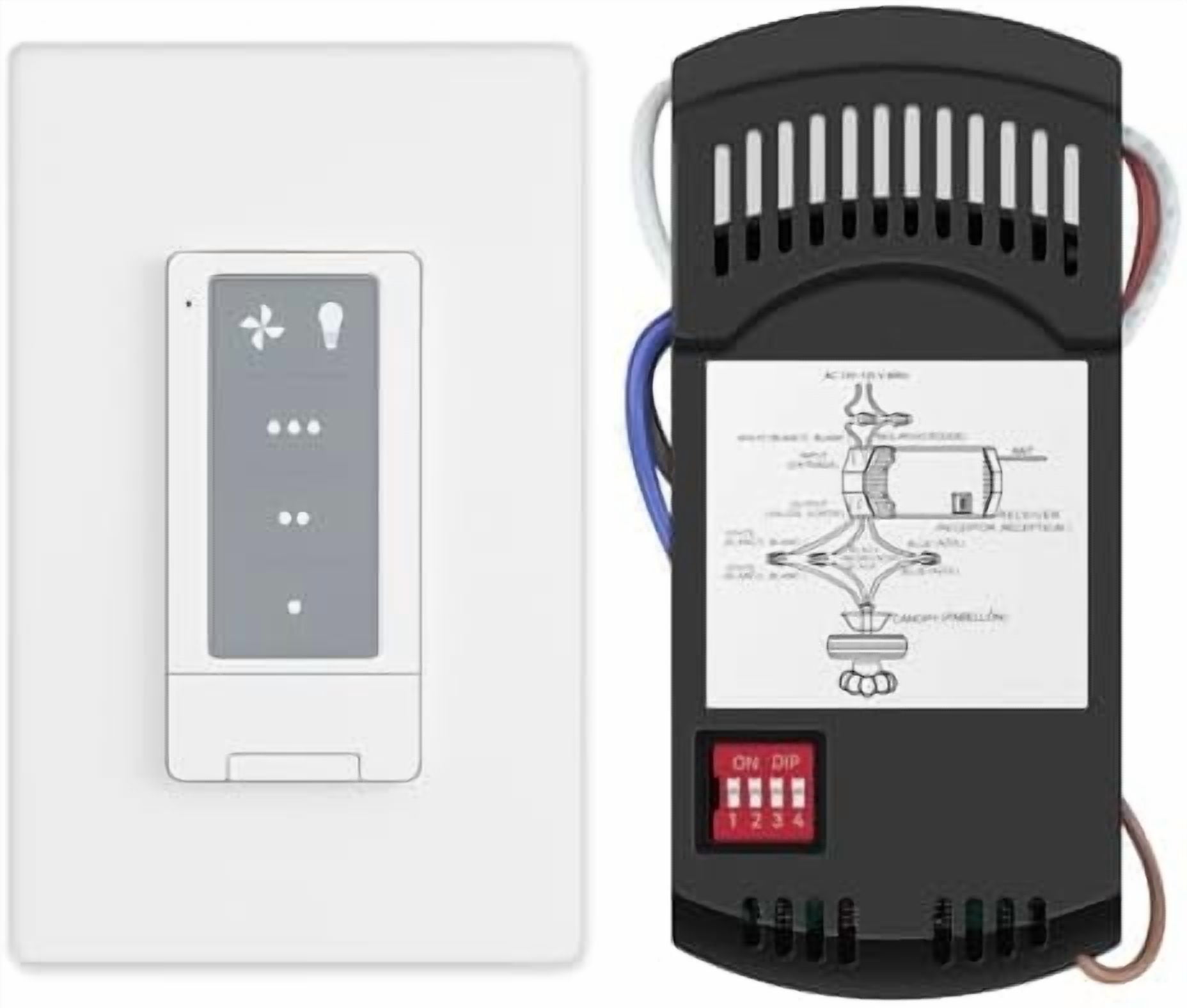 Universal Ceiling Fan Wall Remote Control Kit Replacement for Hampton ...