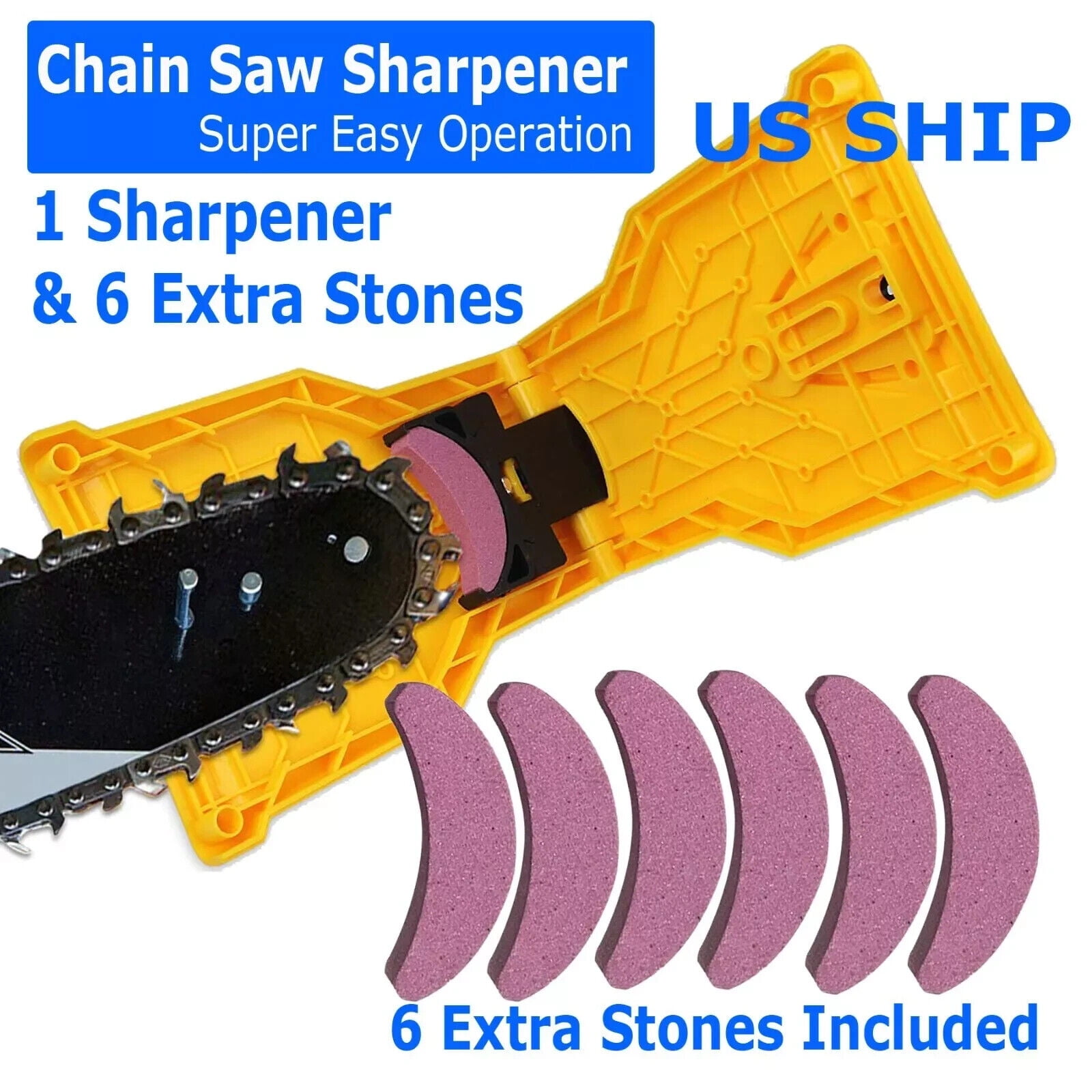 Universal Chainsaw Teeth Sharpener Tool for 14"-20" Chain Saw Blades ...