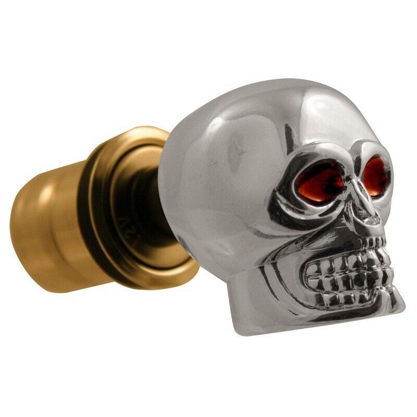 Universal Cigarette Lighter Socket Plug Chrome Skull Red Eyes Knob 12V ...