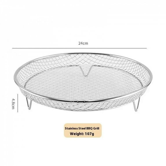 Universal Circular Cooking Grid with Feet Stainless Steel Air Fryer ...