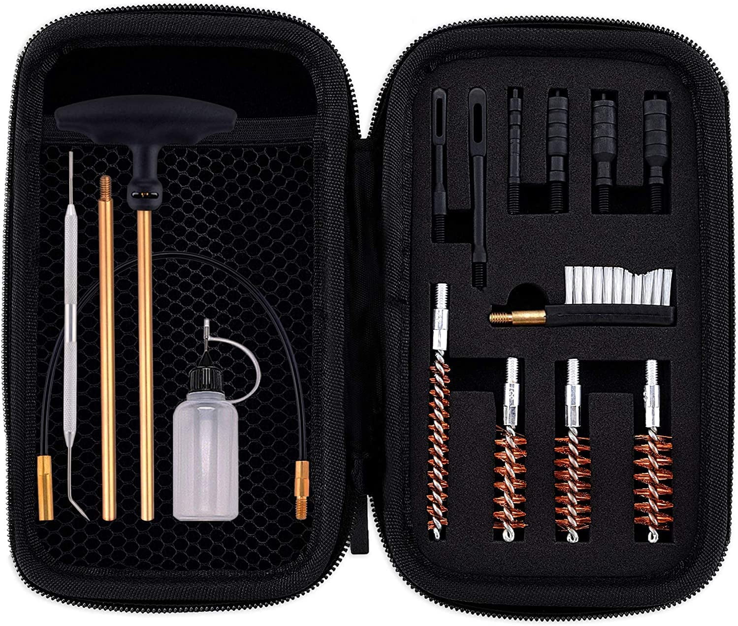 Universal Gun Rifle Cleaning Kit: .22, .357, .38, 9mm, .45 Caliber with ...