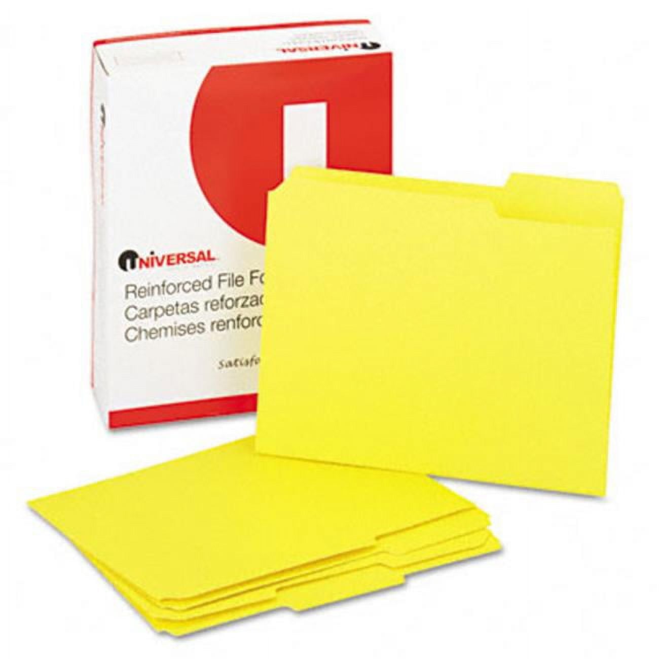 Universal Colored File Folders- 1/3 Cut Assorted- Two-Ply Top Tab ...