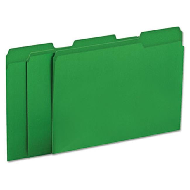 Universal Colored File Folders- .33 Cut One-Ply Tab- Letter- Green- 100 ...