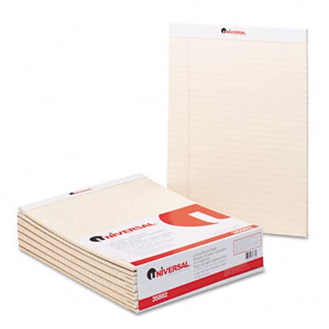 Universal Colored Perforated Note Pads Wide Rule Letter Ivory 50-Sheet ...