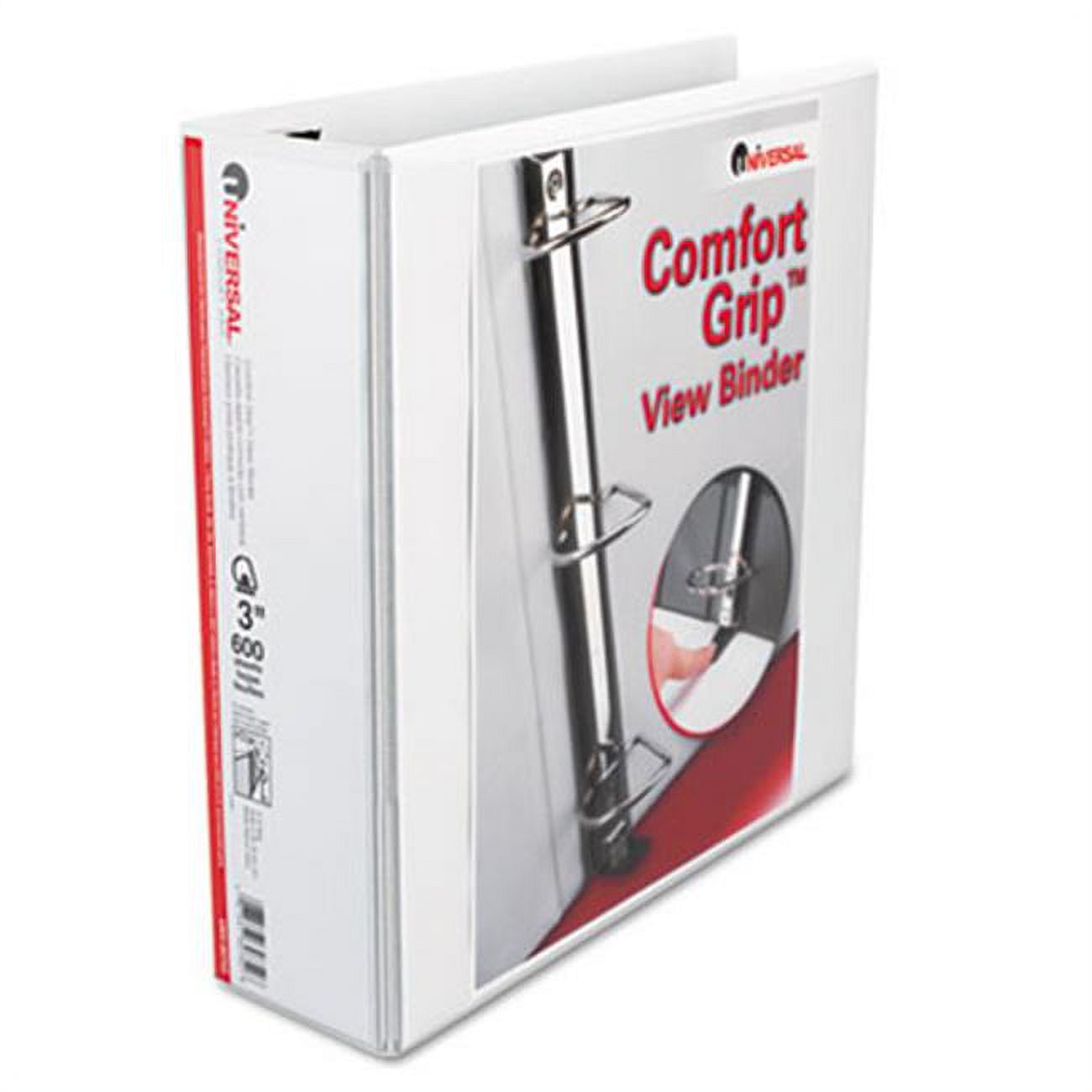 Universal Comfort Grip Deluxe Plus D-Ring View Binder 3'' Capacity ...