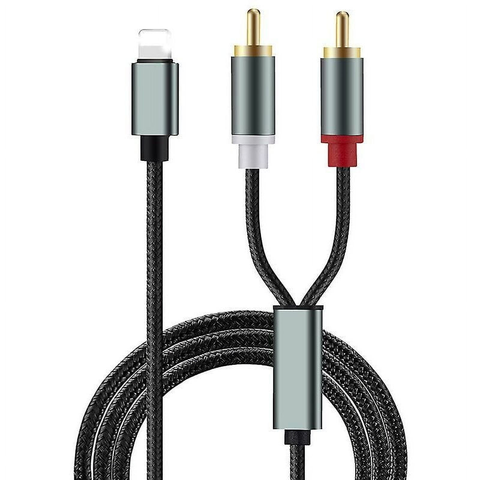 Universal Compatibility Audio Cable, Lightning to RCA Stereo Aux ...