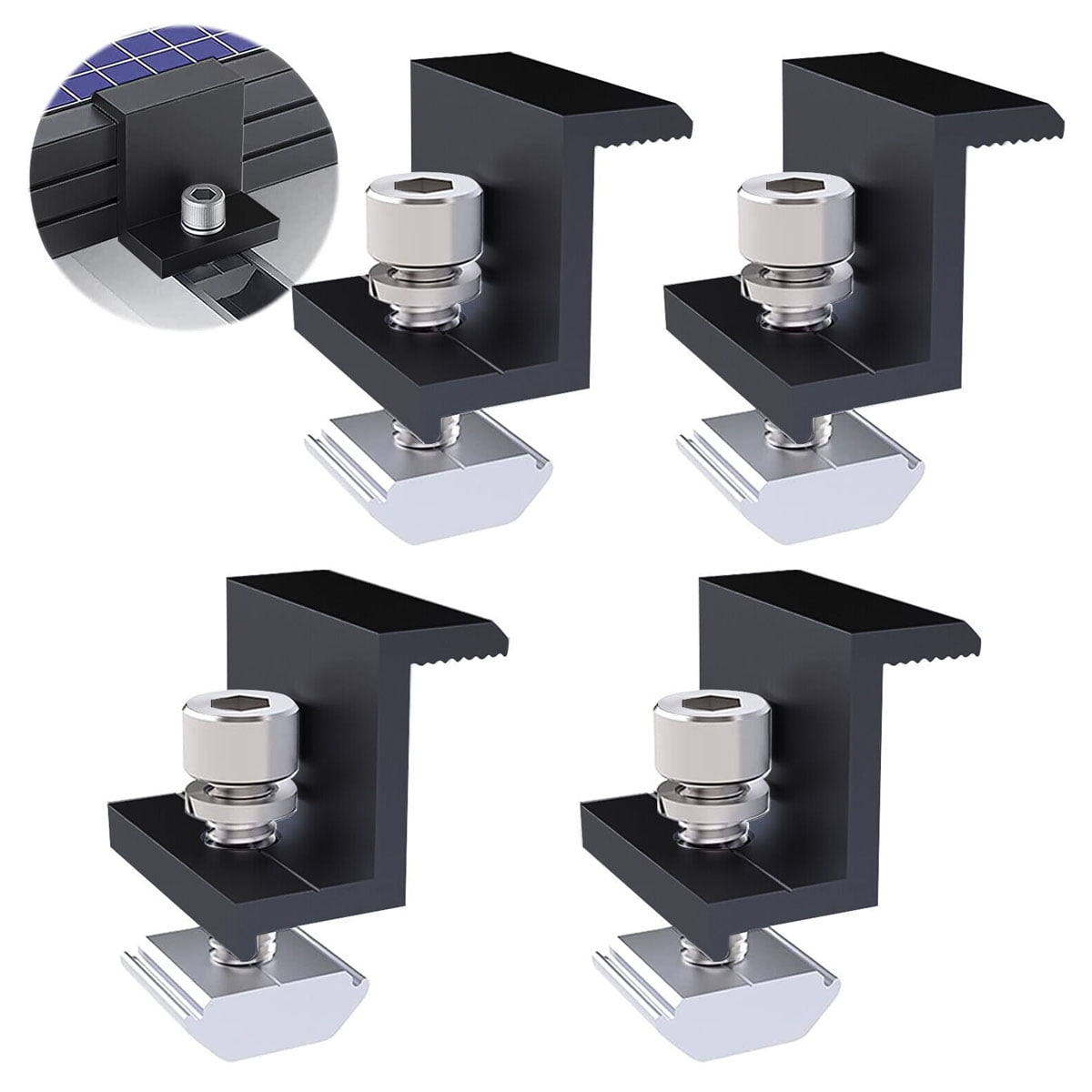 Universal Compatibility Solar Panel Clamp, Quick Installation Z Bracket ...