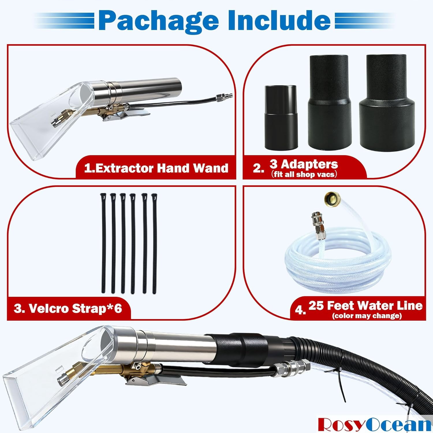 Universal Compatible with Any Brand Shop Vac Extractor Hose Kit ...