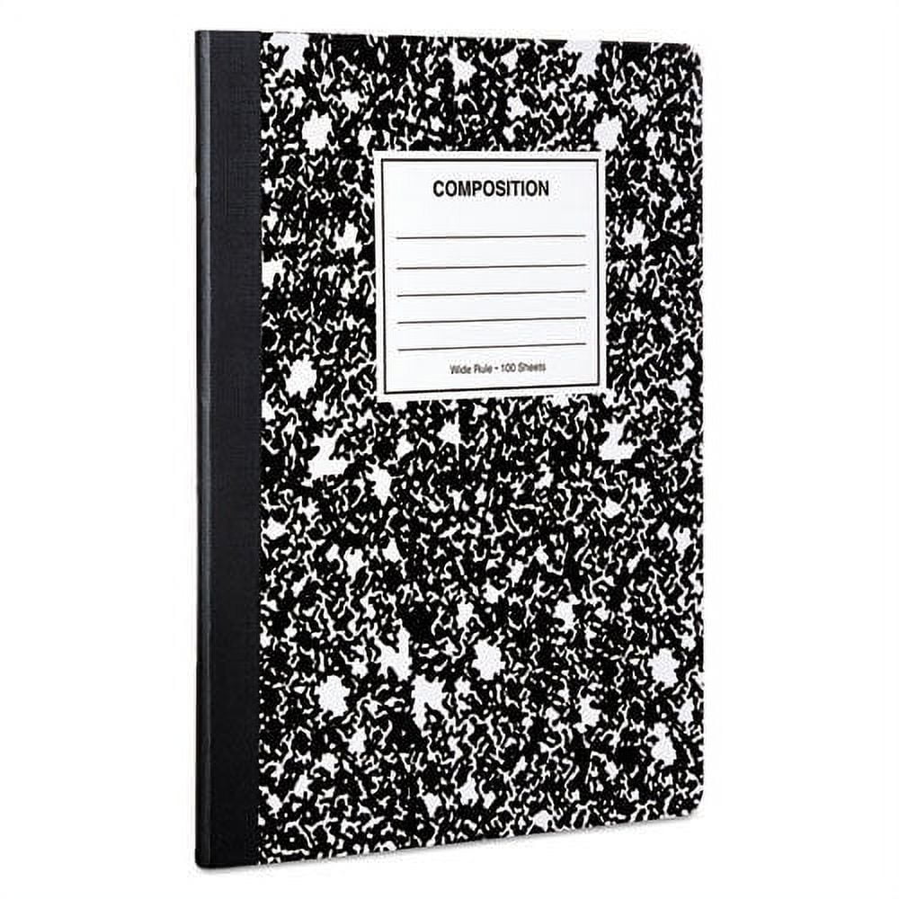 Universal® Composition Book, Wide Rule, White, 100 Sheets, 6/Pack ...