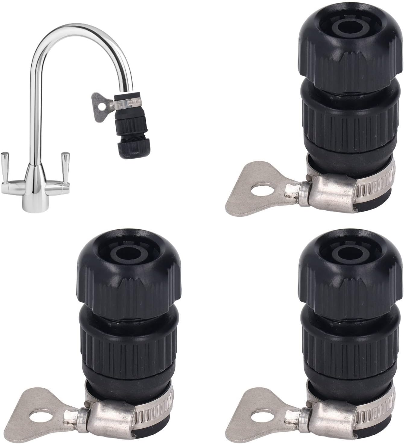 Universal Connector Pipe Connector, 3pcs Tap Connector Adapter PP ...