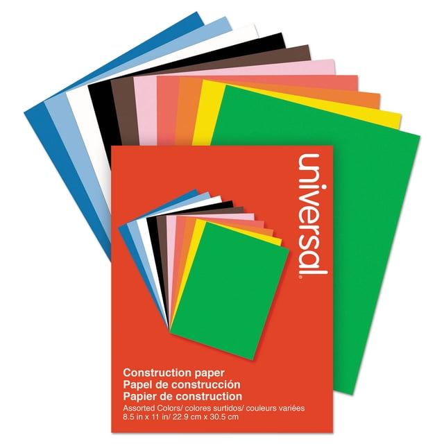 Universal Construction Paper 76 lb 9" x 12" Assorted 200 Sheets/Ream ...