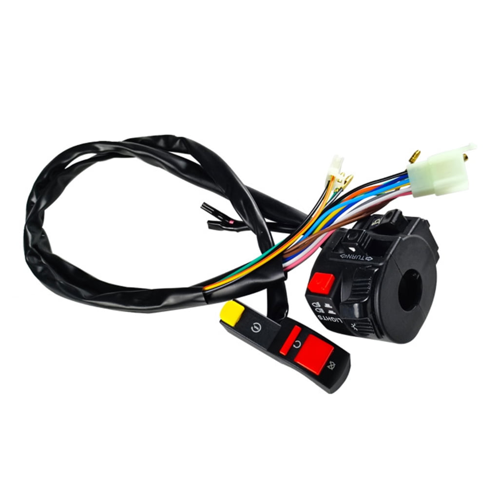Universal Control Switch with Wiring Turn Signal Indicator Horn Switch ...