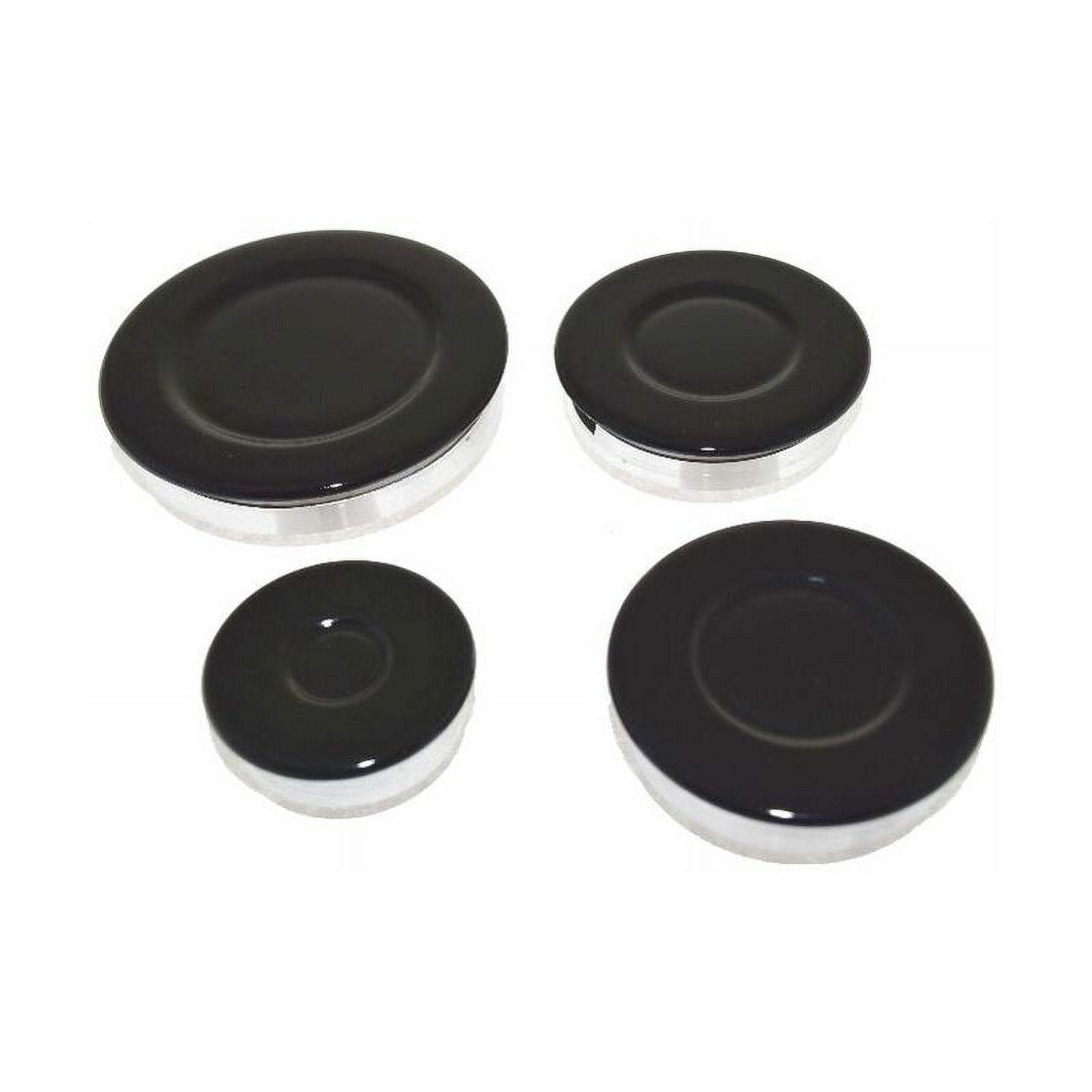 Universal Cooker Hob Gas Burner Base and Cap 4 Piece Set 55mm 75mm ...