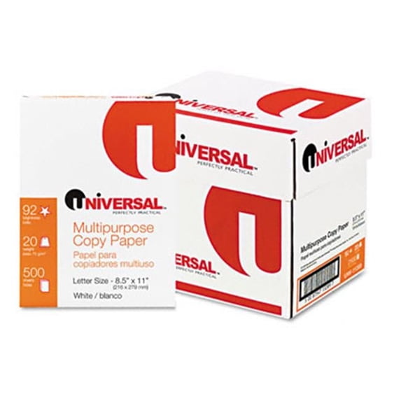 Universal Copy Paper Convenience Carton 92 Brightness 20lb Letter White ...
