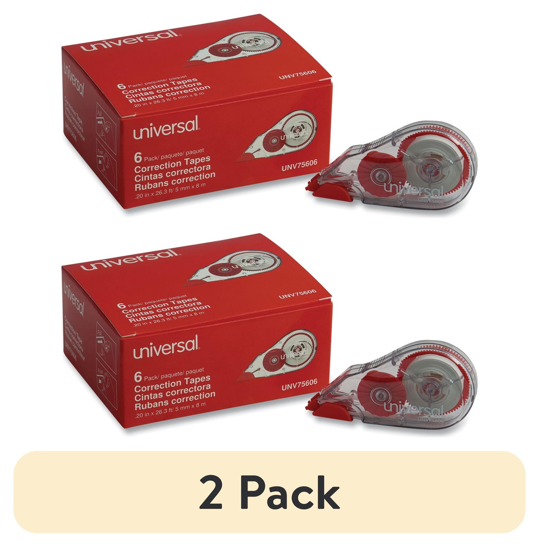 (2 pack) Universal Correction Tape Dispenser, Non-Refillable, 1/5" x ...