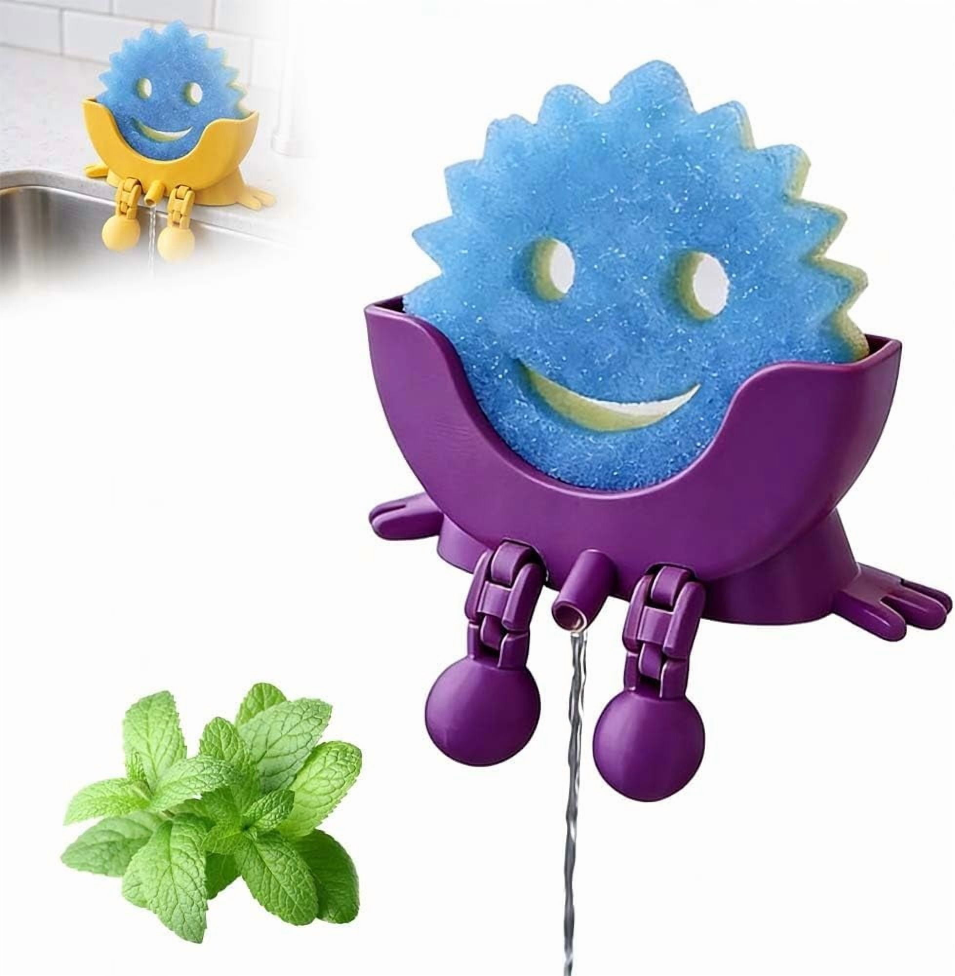 Universal Countertop Sponge Holder — Compatible with Scrub Daddy Smile ...