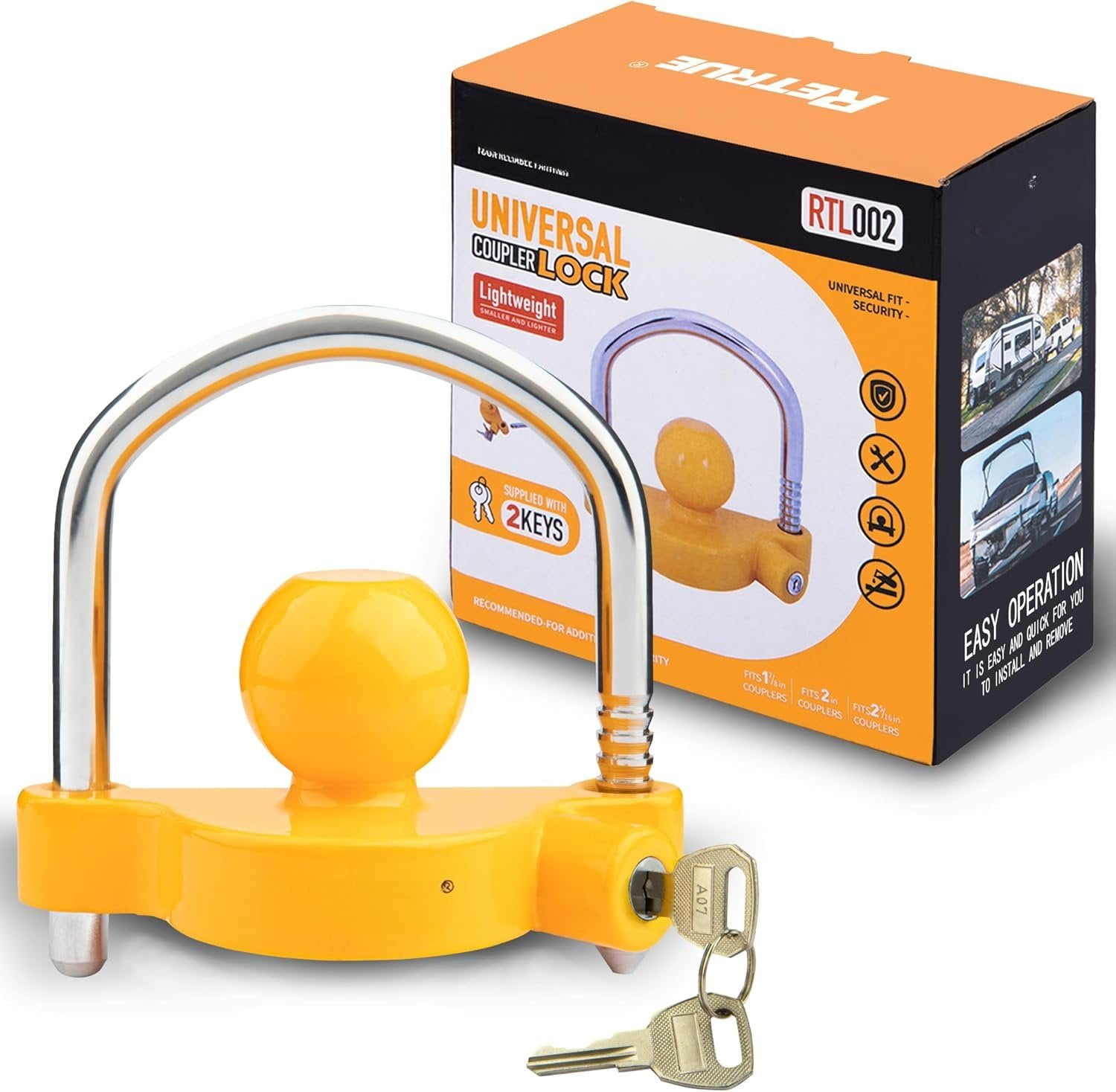 Universal Coupler Lock Trailer Locks Ball Hitch Trailer Hitch Lock ...