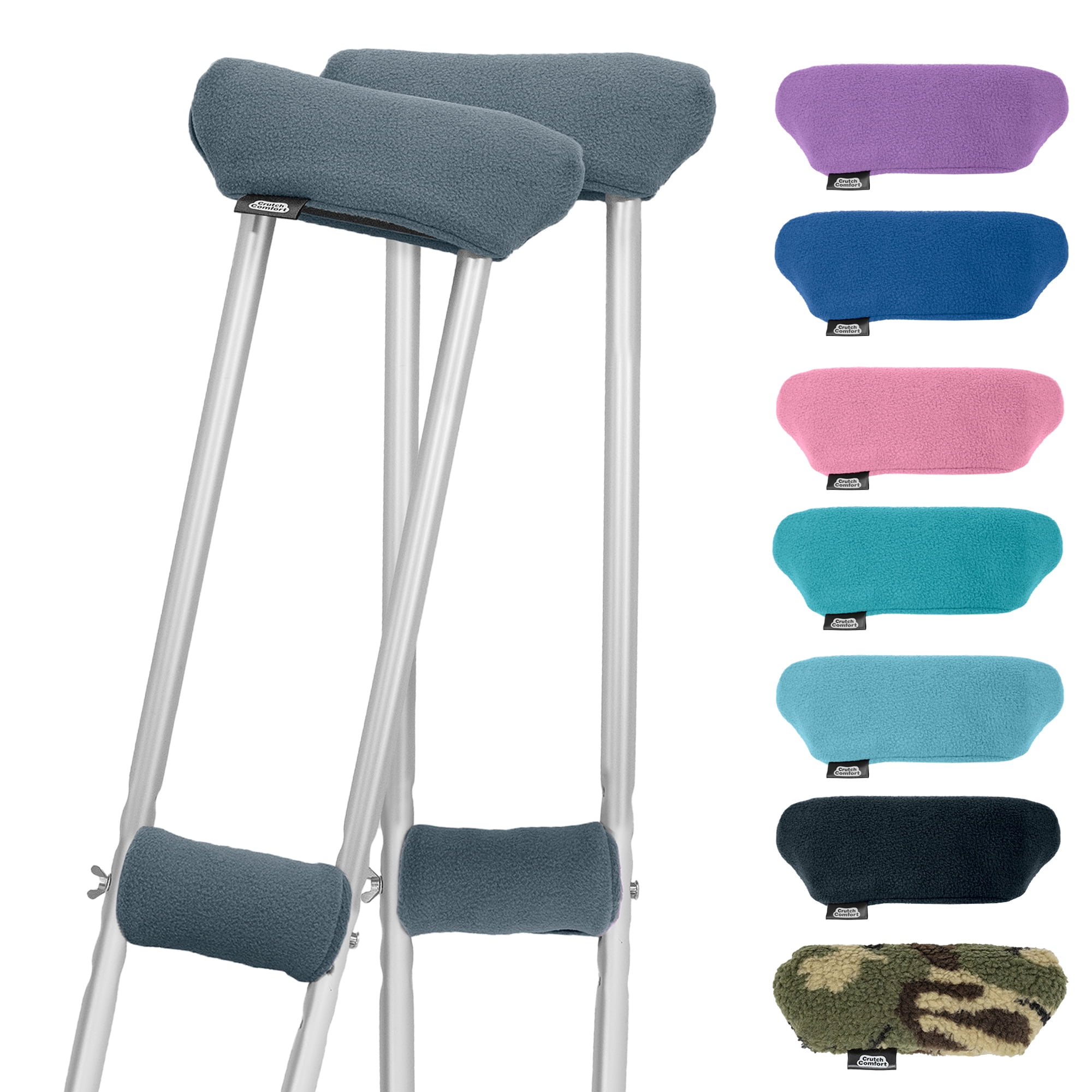 Universal Crutch Underarm Pad + Hand Grip Covers, Gray - Walmart.com